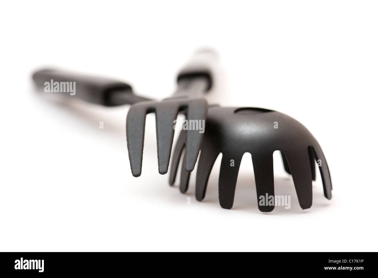object on white - kitchen utensil fork Stock Photo - Alamy