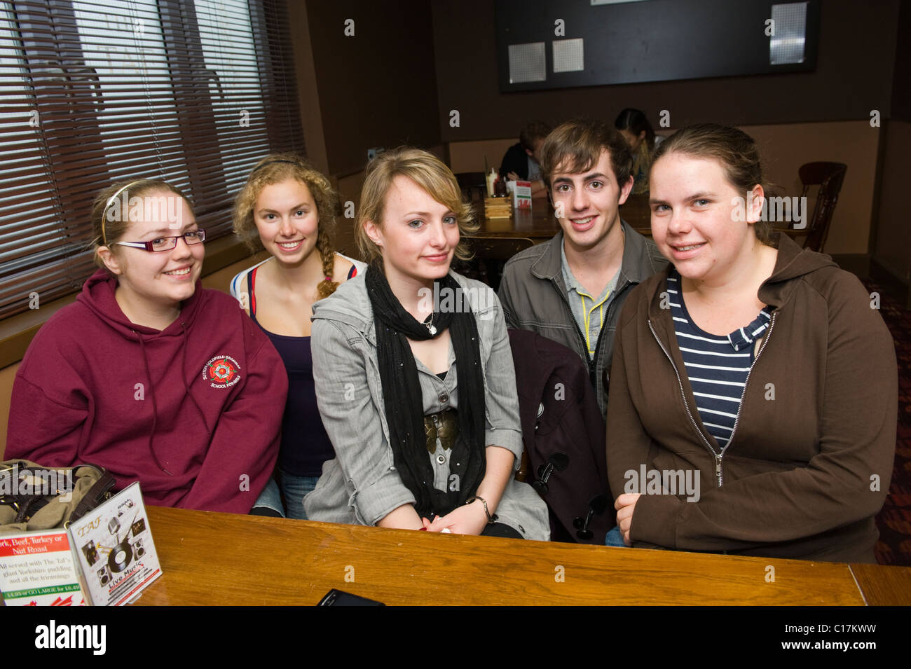 Group of students in Student Union cafe bar on campus of University of ...