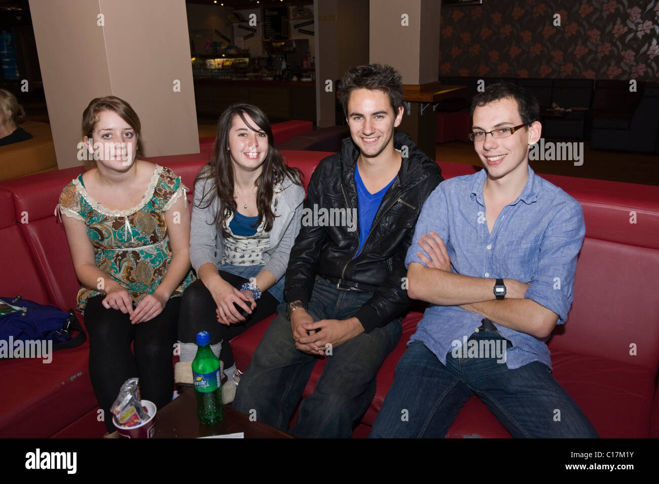 Group of students in Student Union cafe bar on campus of University of ...
