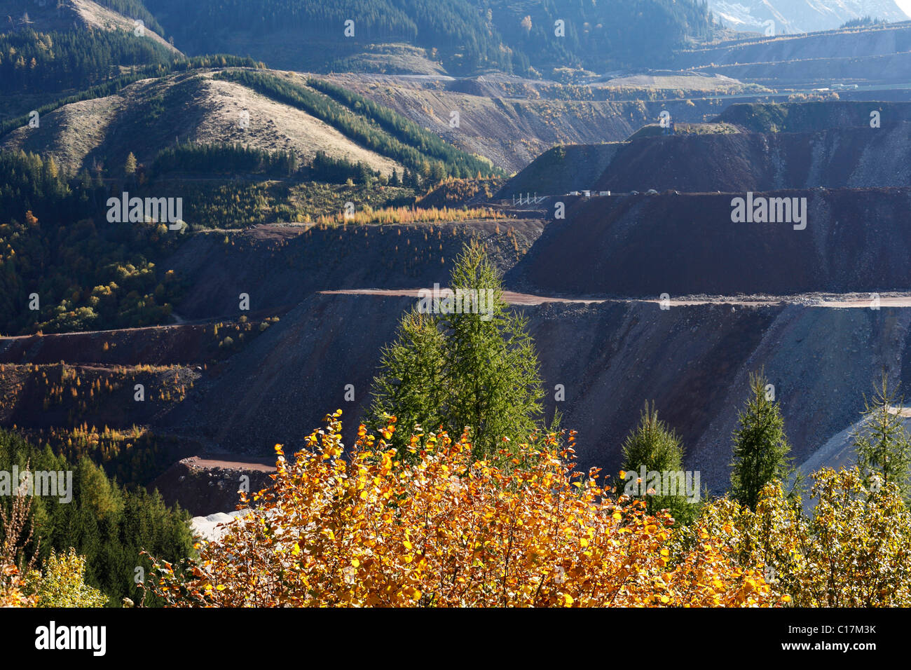 Erzberg Mine near Eisenerz, Steirische Eisenstrasse Scenic Route ...