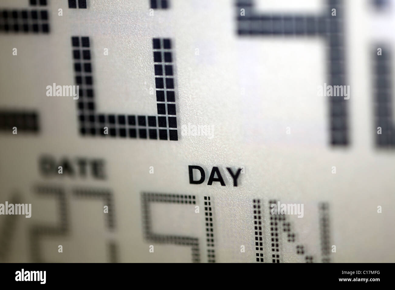 Quartz digital display with date Stock Photo - Alamy