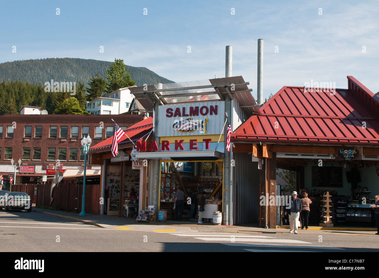 Ketchikan, Alaska. Main Street Ketchikan, Southeast Alaska Stock Photo ...
