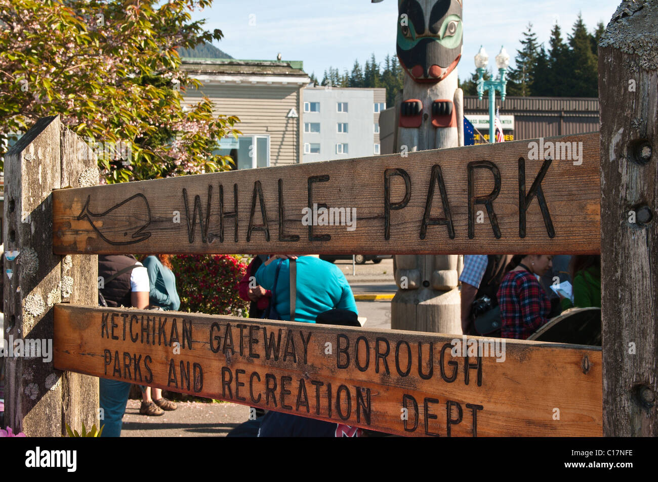 Ketchikan, Alaska. Whale Park, Ketchikan, Southeast Alaska Stock Photo ...
