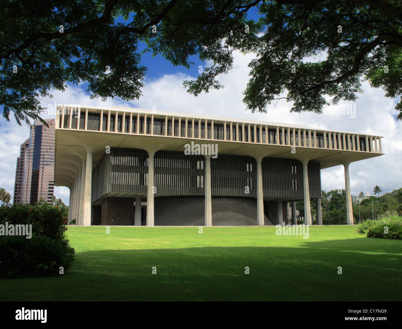 Hawaii State Capitol Building, Honolulu Stock Photo - Alamy