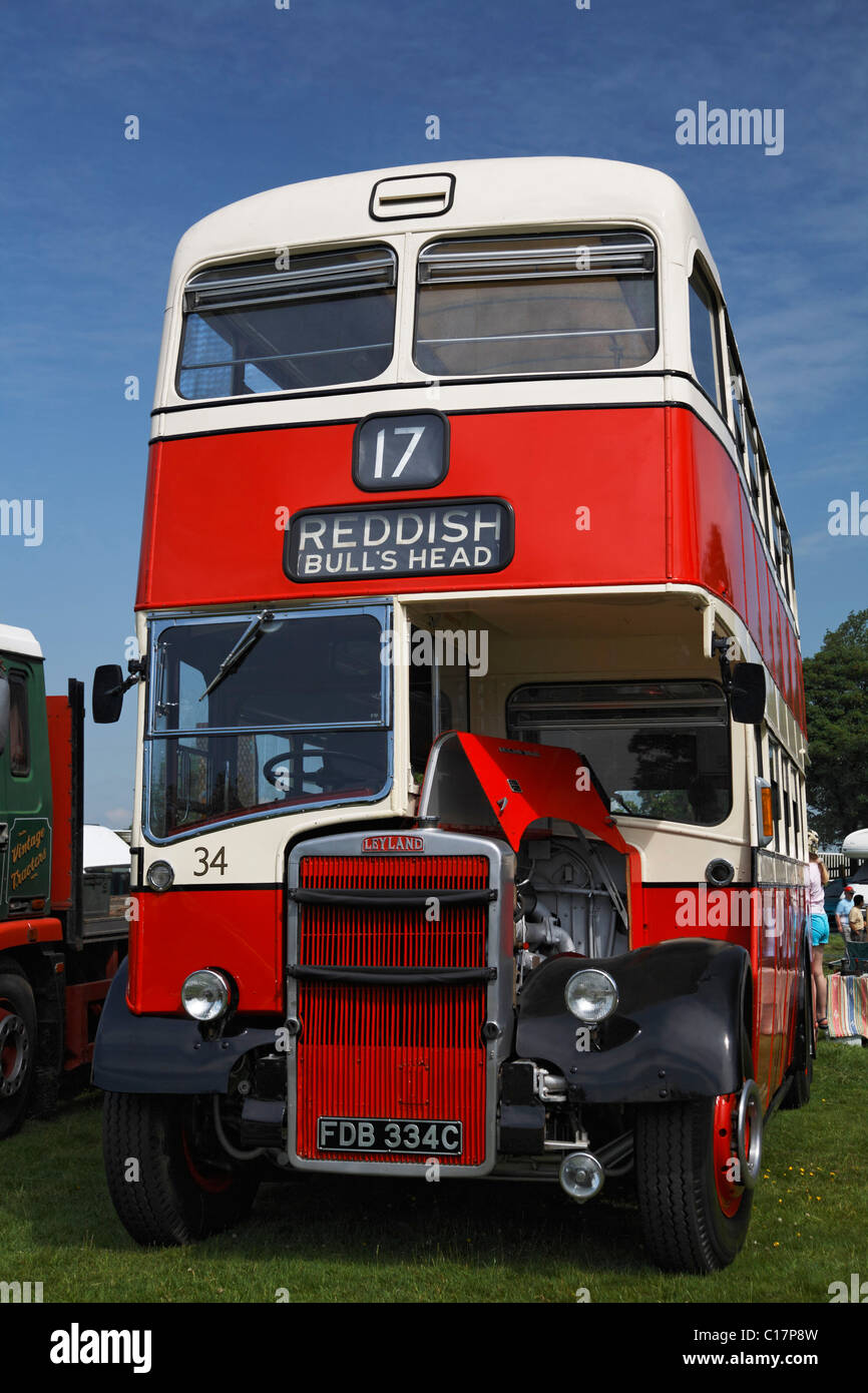 Red double decker bus, vintage bus, Congleton, Cheshire, England, Great ...