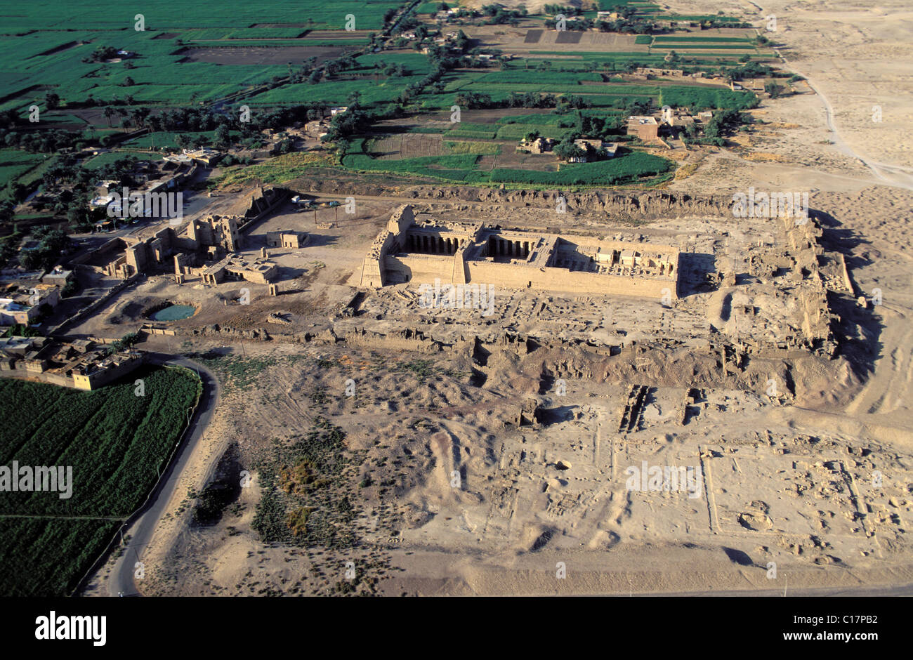 Egypt, Luxor, Medinet Habou temple (aerial view Stock Photo - Alamy