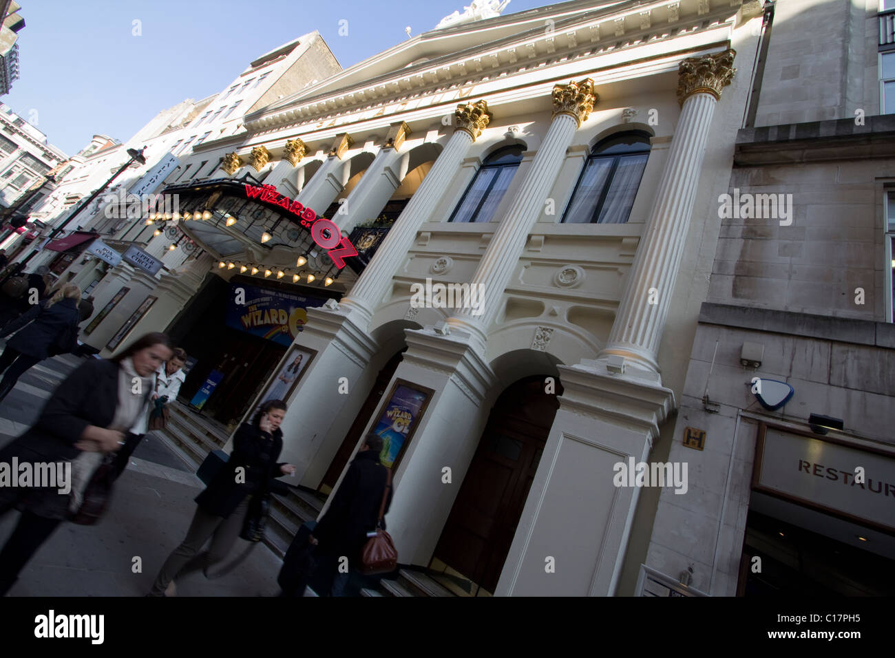 Front entrance of the iconic London Palladium Theatre, London, UK Stock ...
