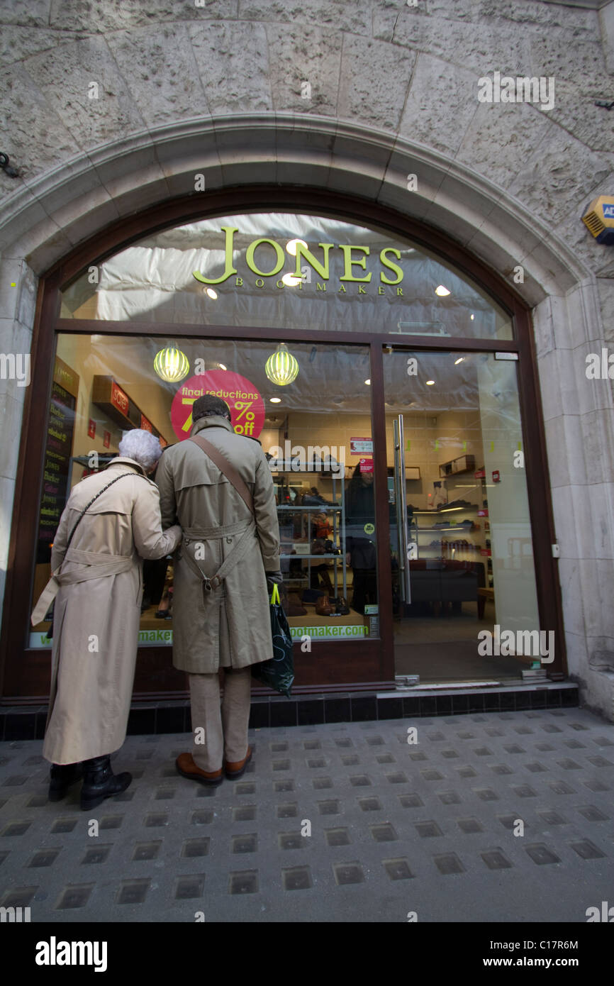 Jones the bootmaker shoe retailer shop in Central London UK Stock Photo ...