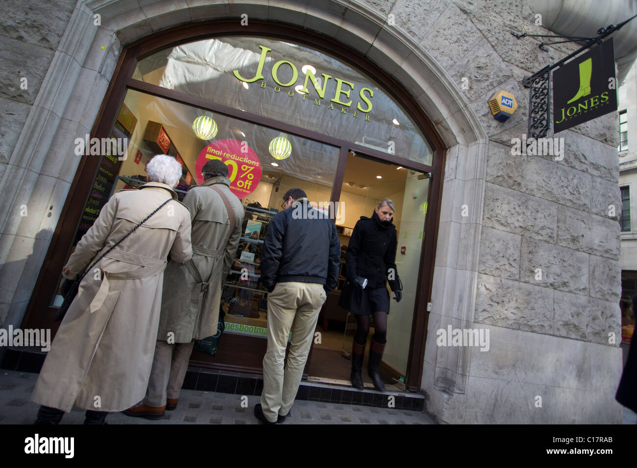 Jones the bootmaker shoe retailer shop in Central London UK Stock Photo ...