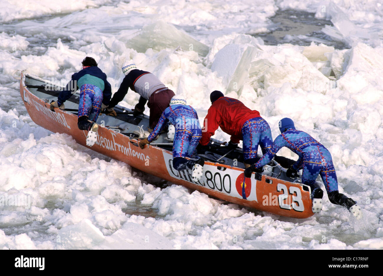 Quebec city winter carnival boat race hi-res stock photography and ...