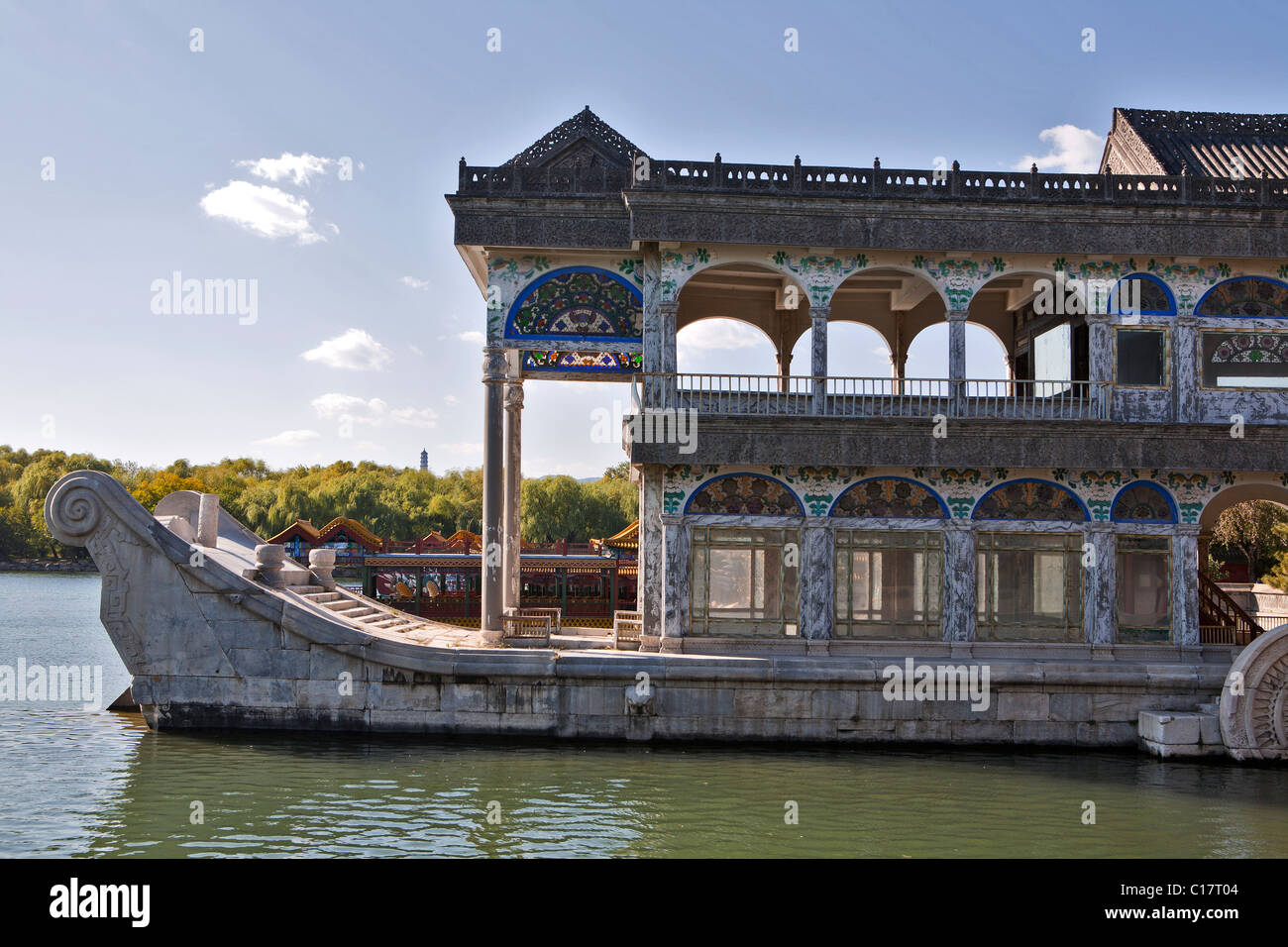 Marble Boat at Summer Palace, Beijing, China Stock Photo - Alamy