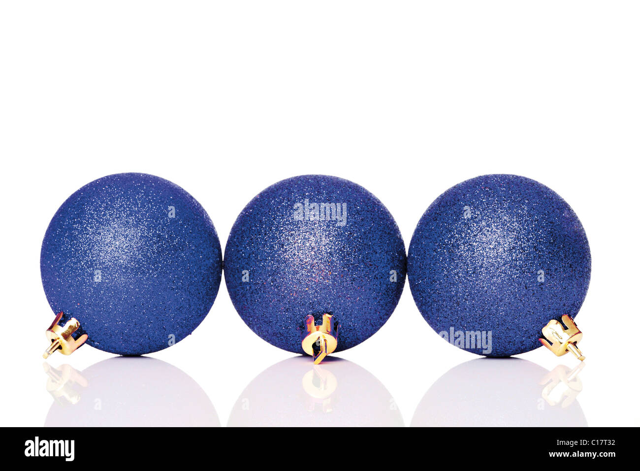 Blue Christmas tree balls Stock Photo - Alamy