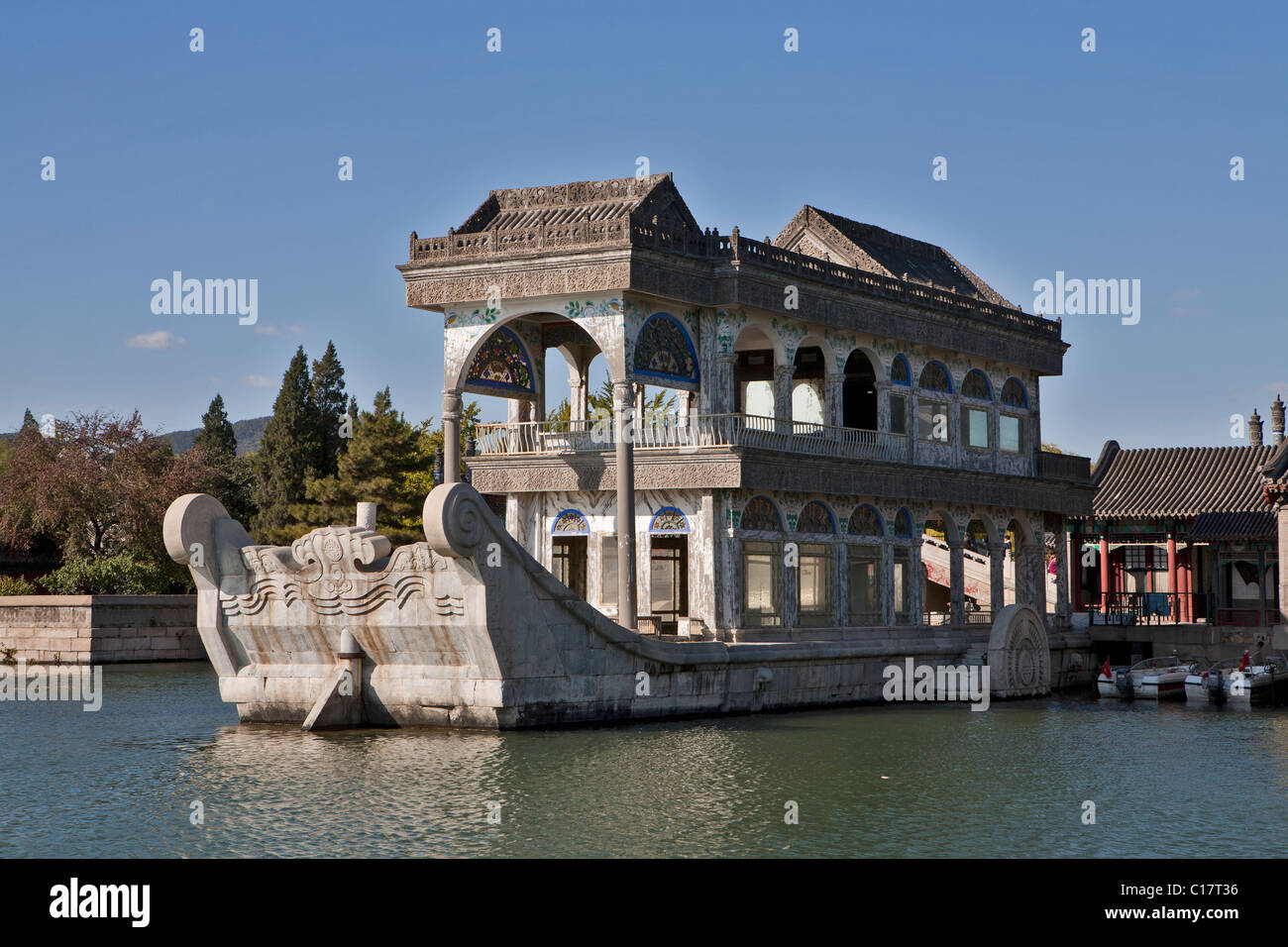 Marble Boat at Summer Palace, Beijing, China Stock Photo - Alamy