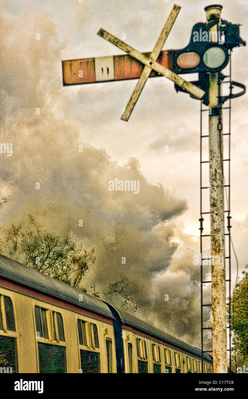 A steam train leaving Nene Valley, Peterborough Stock Photo - Alamy