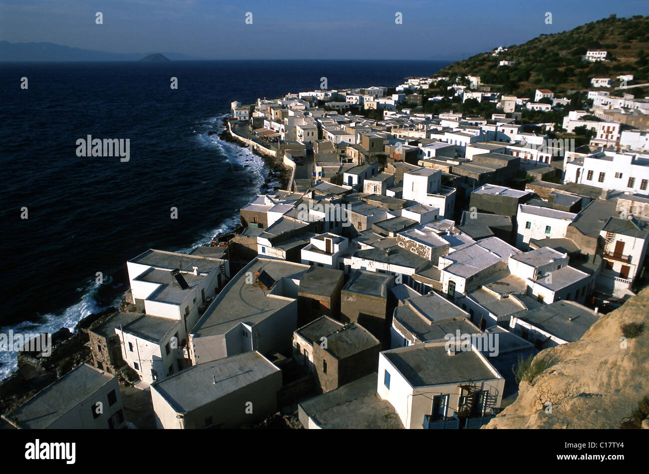 Greece, the Dodecanese, Nissyros Island (or Nissiros), the village of ...