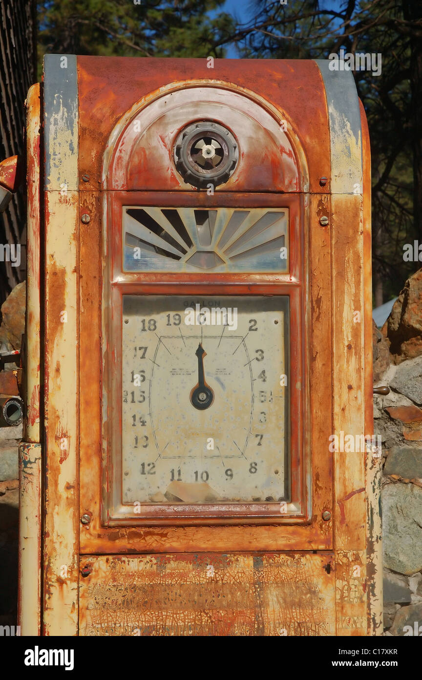 old rusty gas pump Stock Photo - Alamy
