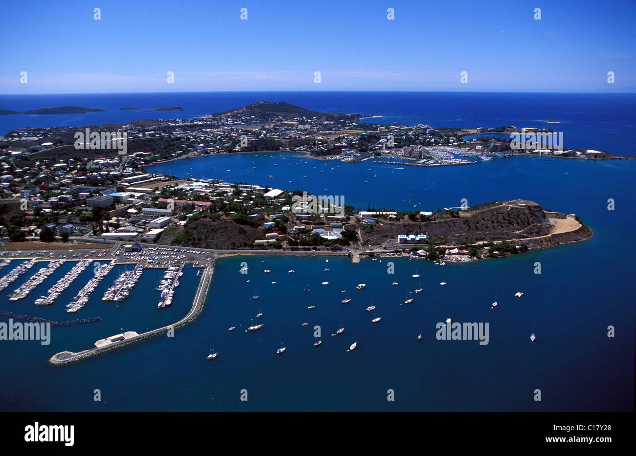 France, New Caledonia, Noumea town, the Moselle bay and the Orphelinat ...