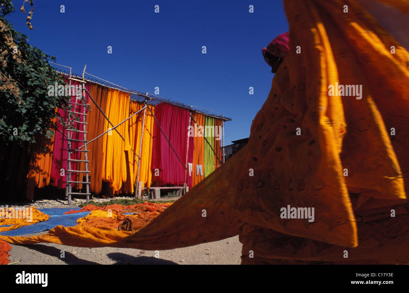 India, Rajasthan State, Pali is the capital city for dying fabrics in ...