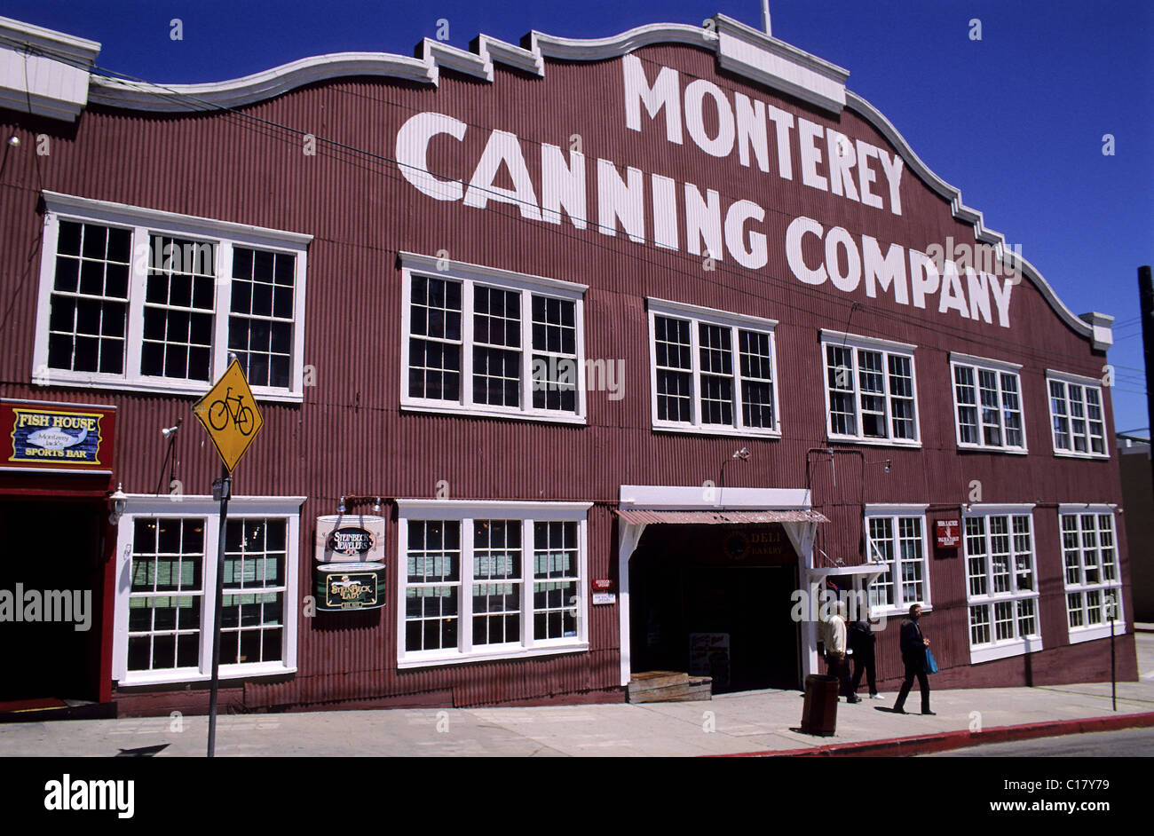 United States, California, Monterey, old warehouse now a shopping ...