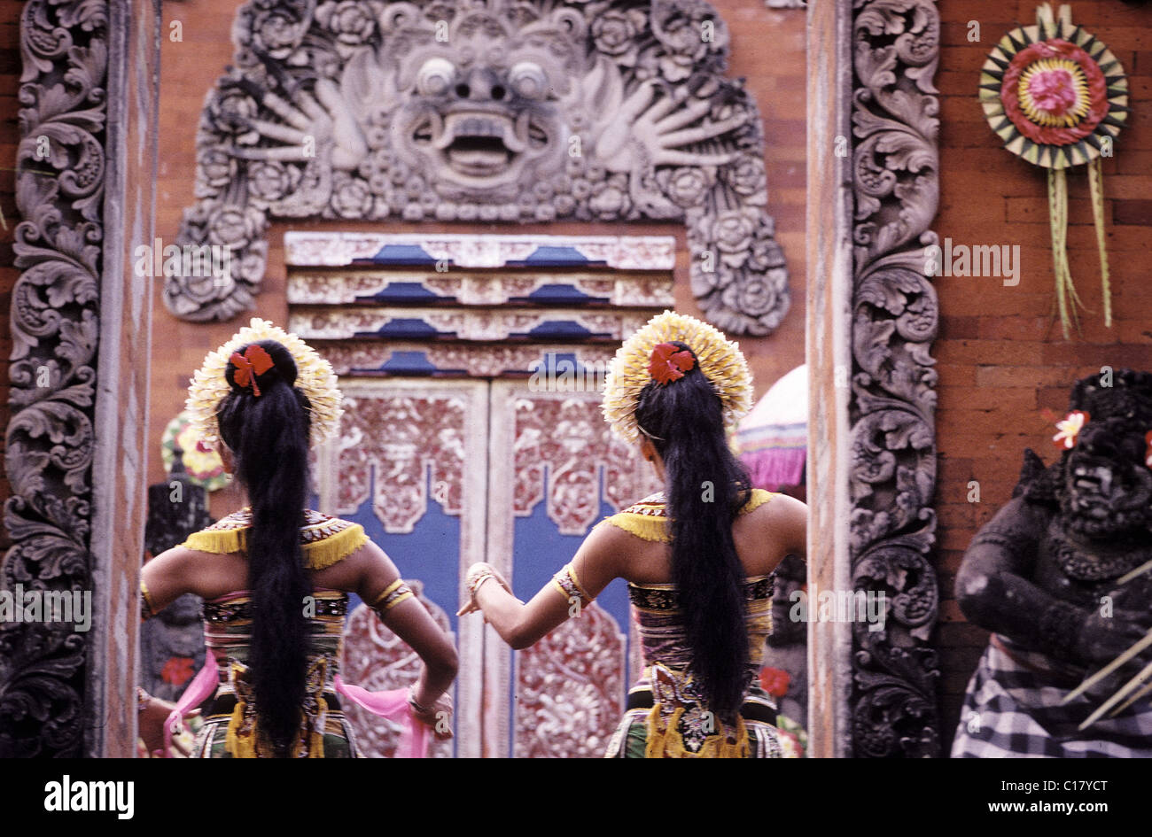 Indonesia, Bali, Batubulan temple, classic dance of Barong Stock Photo ...