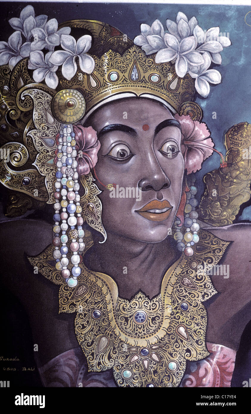 Indonesia, Bali, Ubud, painting at Neka museum Stock Photo - Alamy