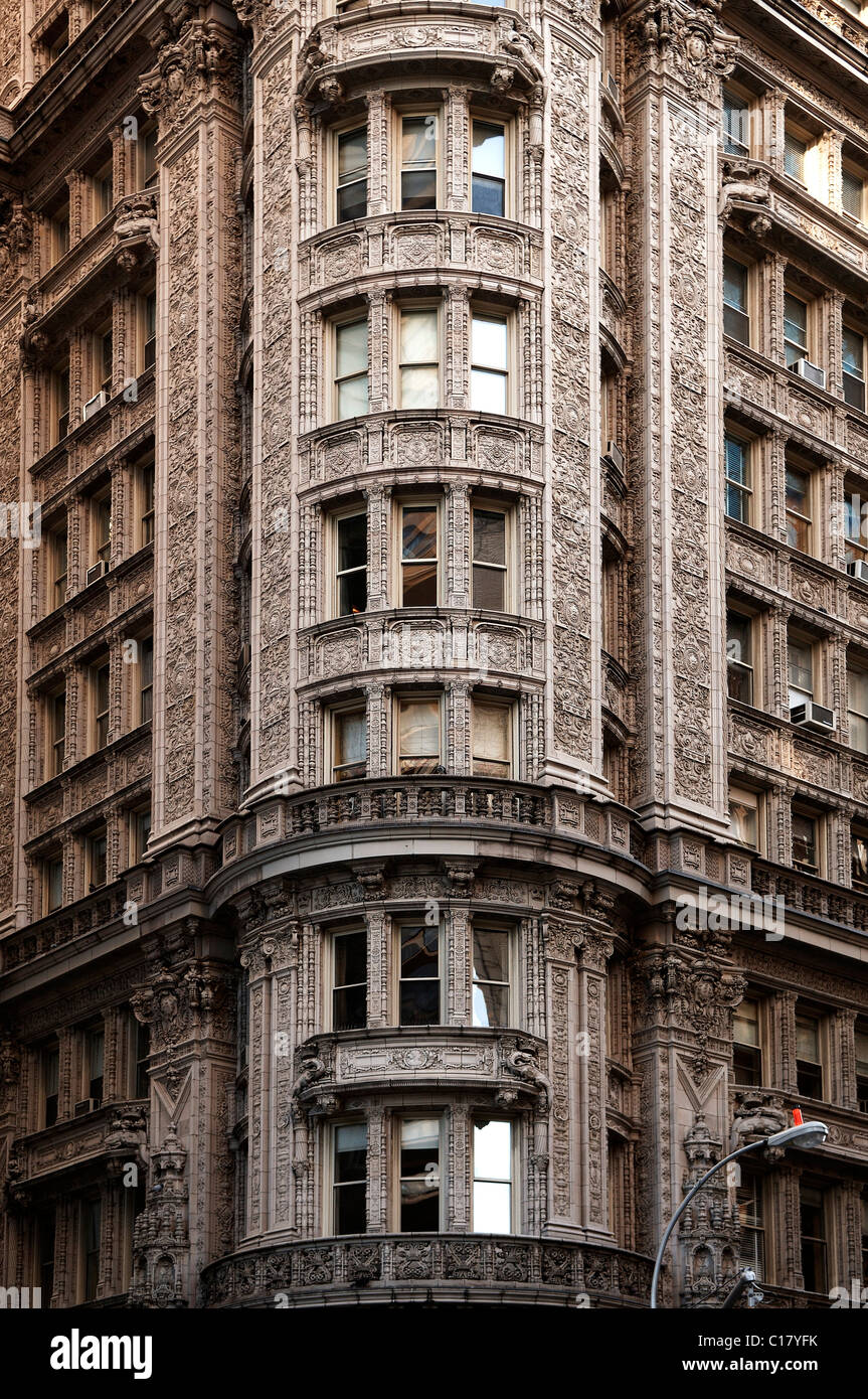 Decorative corner skyscraper, detail, New York City, USA Stock Photo ...