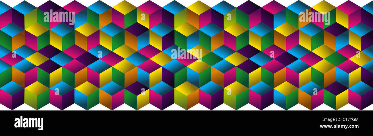 Multicolored cubes background vector pattern Stock Photo - Alamy