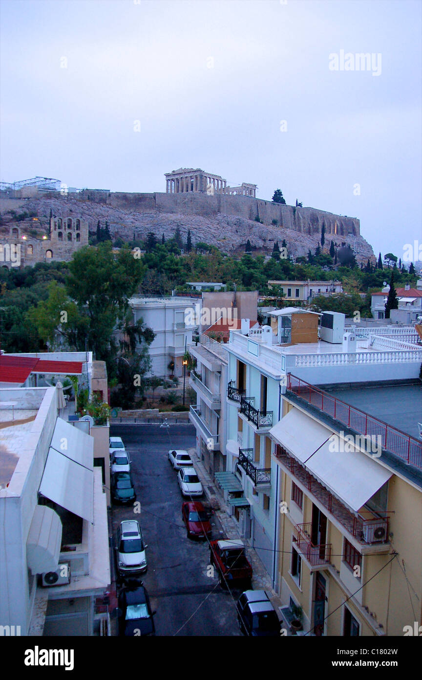 Streets buildings Athens Greece Stock Photo - Alamy