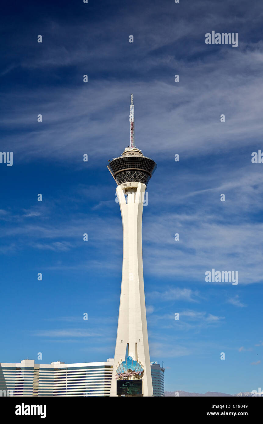 The Stratosphere Casino, Hotel and Tower in Las Vegas Stock Photo - Alamy