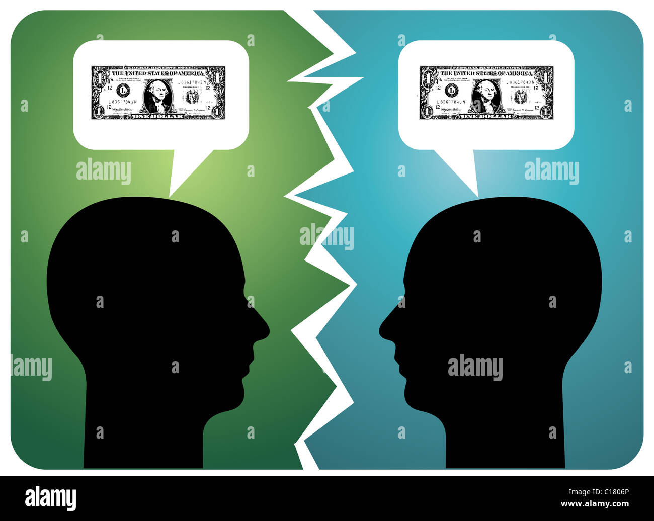 Two men arguing about money. Vector available Stock Photo - Alamy