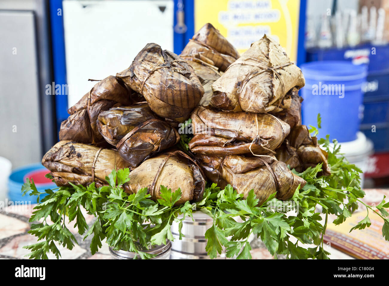 Tamales stall hi-res stock photography and images - Alamy