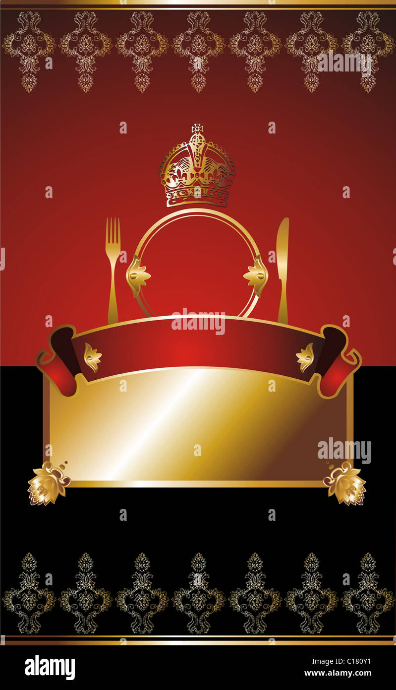 illustration on blue background for food industry, menu, cover Stock ...