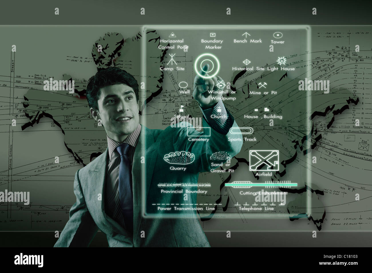 Making a digital map hi-res stock photography and images - Alamy