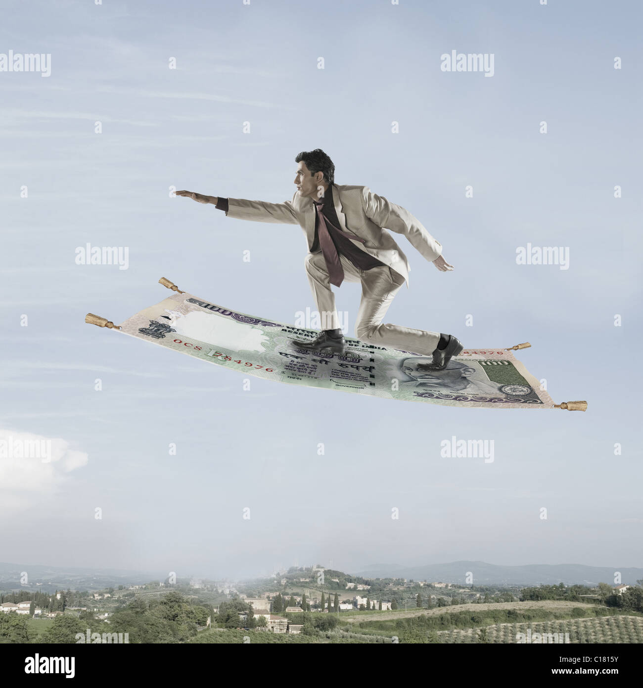 Man on flying carpet hi-res stock photography and images - Alamy