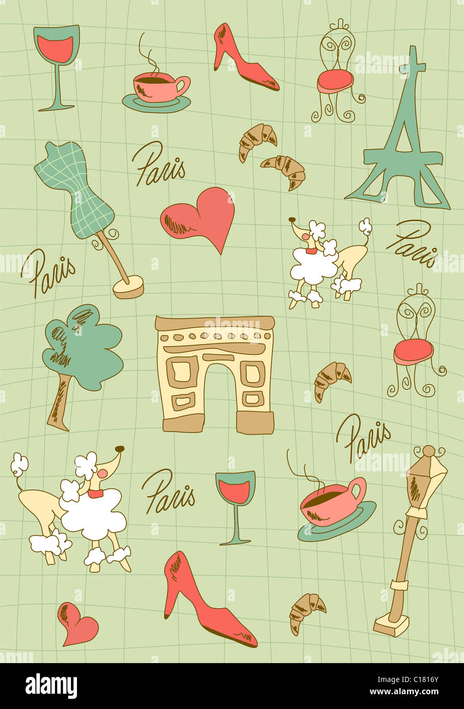 Eiffel tower presentation background hi-res stock photography and ...