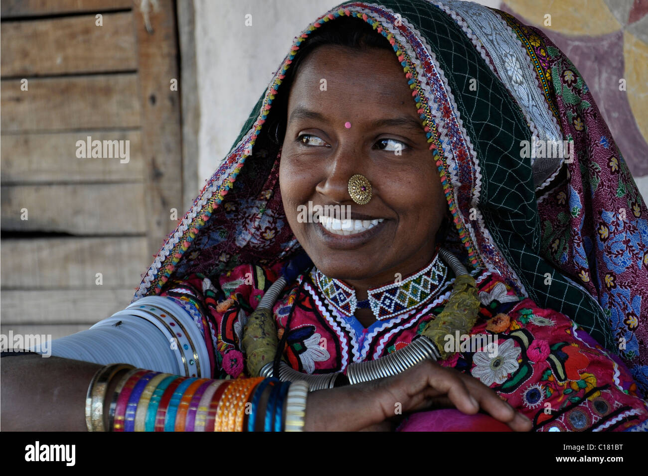 Portrait of Kutch woman-India Stock Photo - Alamy