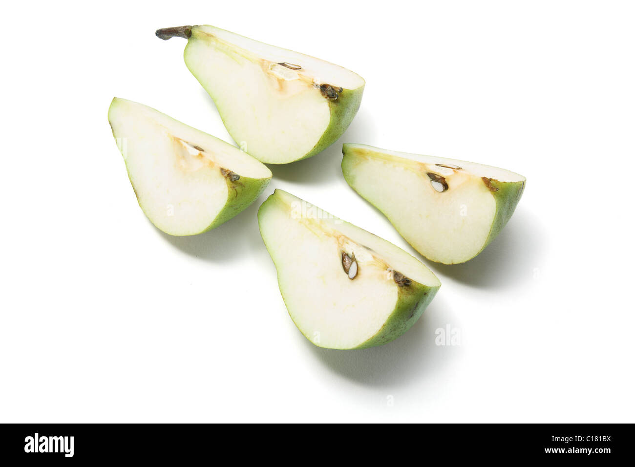 Pieces of Pear Stock Photo - Alamy