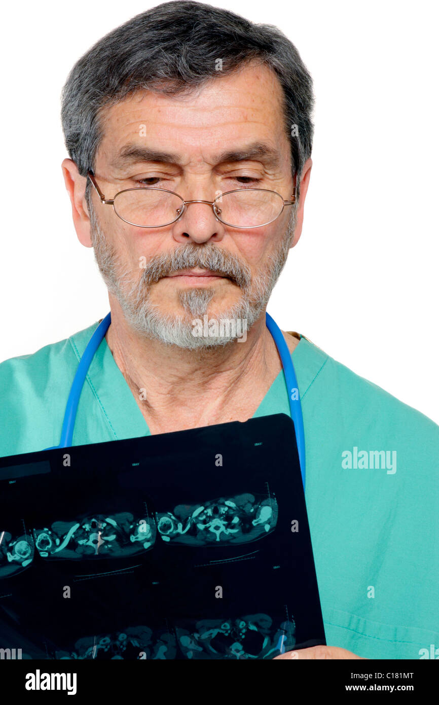 Medical Doctor reading Xray Stock Photo - Alamy