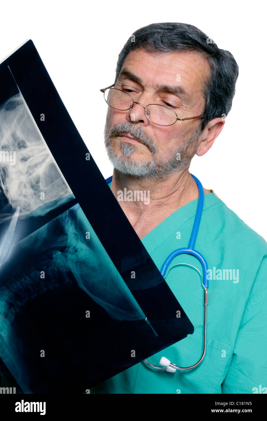 Medical Doctor reading X-ray Stock Photo - Alamy