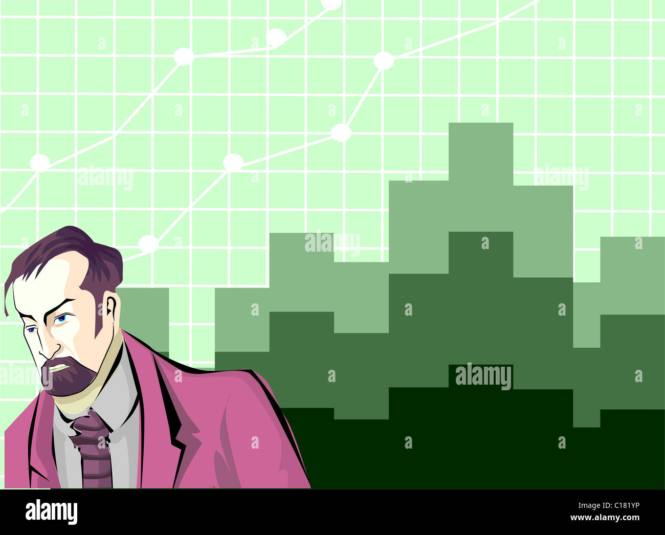 man and graph Stock Photo - Alamy