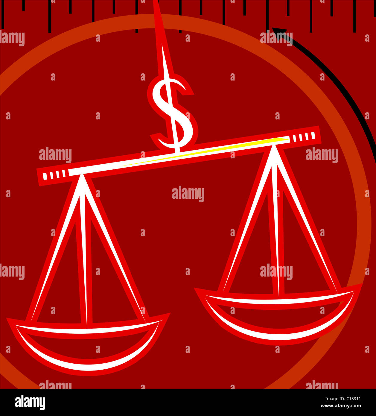 Dollar common balance Stock Photo - Alamy