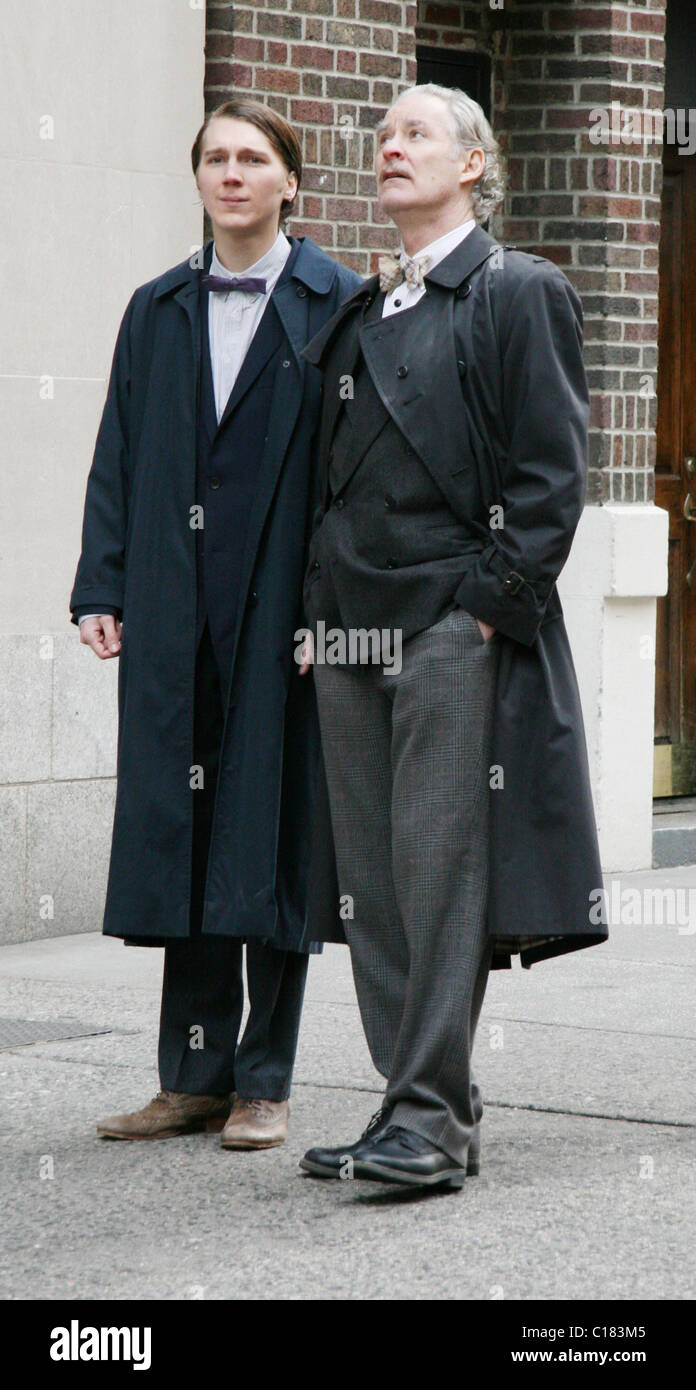 Paul Dano and Kevin Kline on the set of their new film 'The Extra Man ...