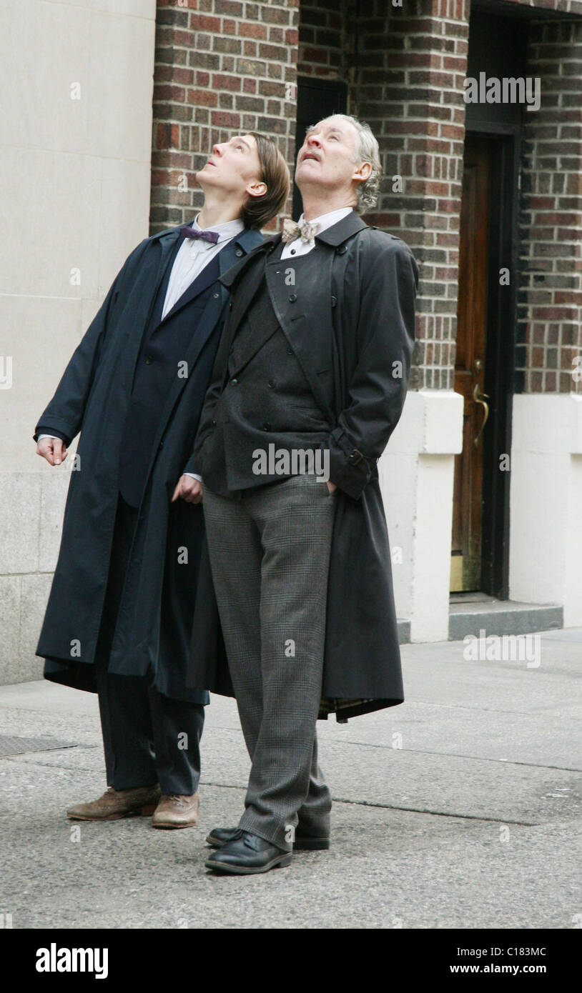 Paul Dano and Kevin Kline on the set of their new film 'The Extra Man ...