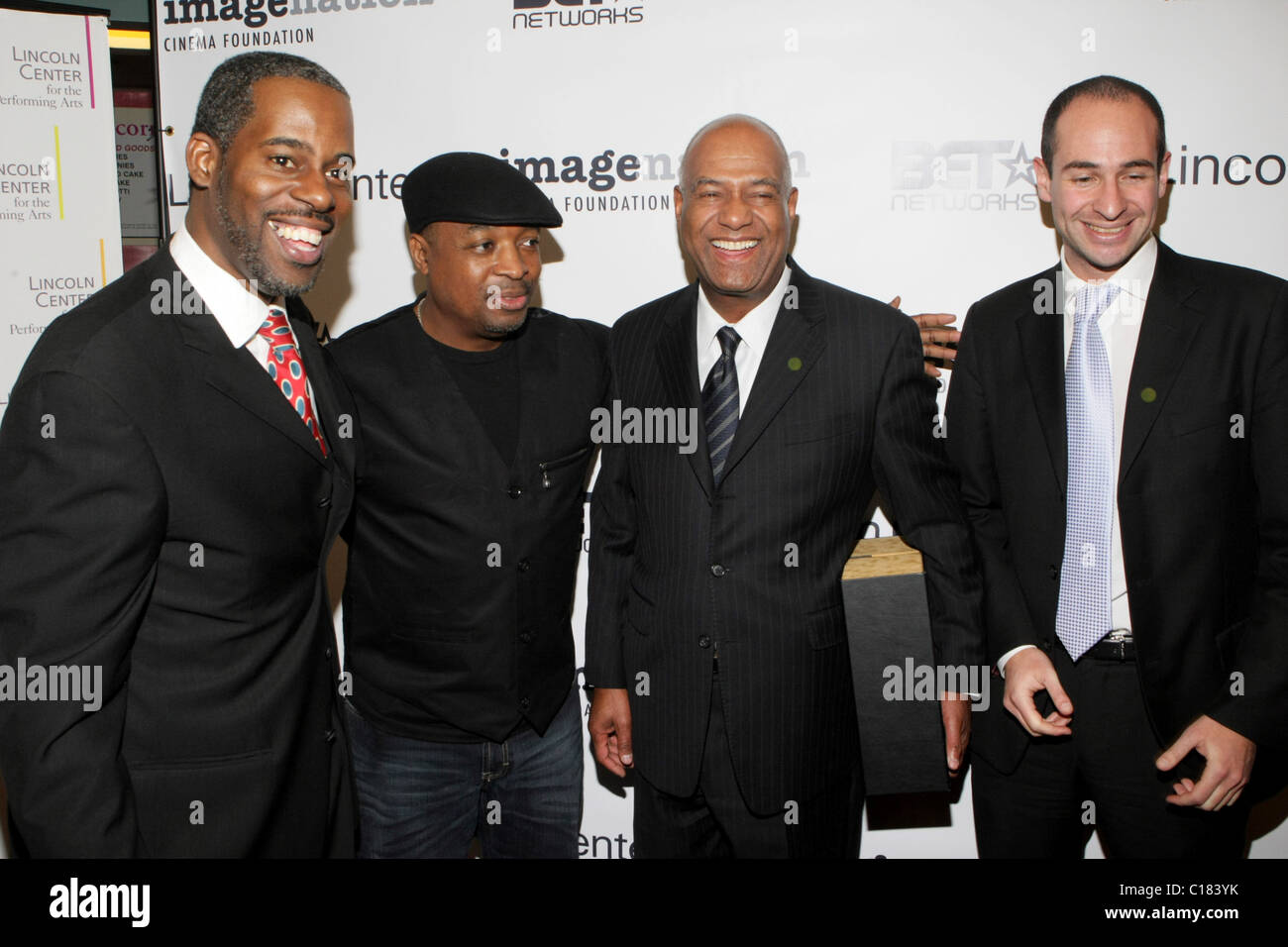 Greg Gates, Chuck D, Noel Hankin and Guest Spike Lee celebrates the ...