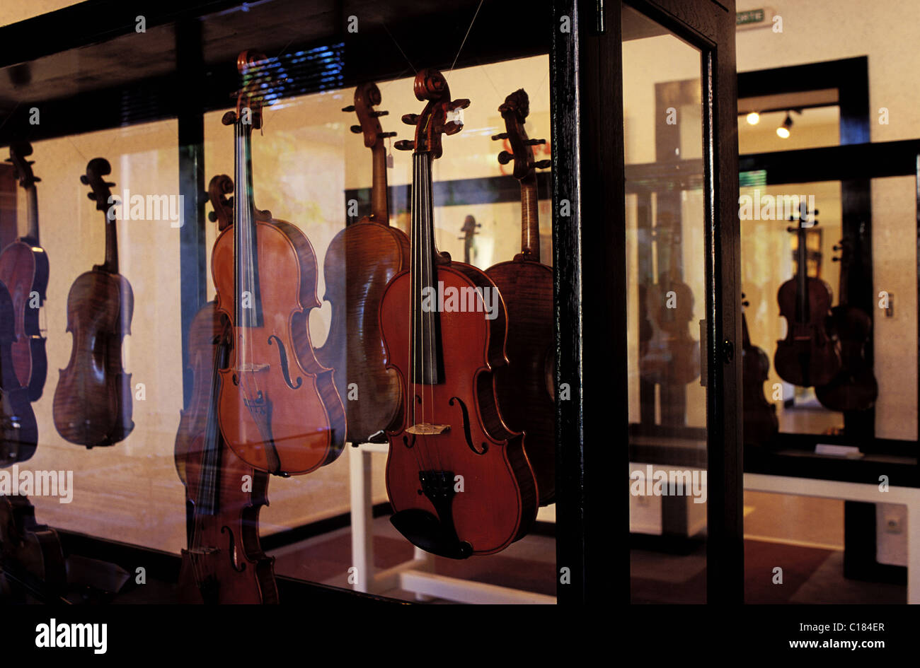France, Vosges, Mirecourt, Stringed instrument making Museum Stock ...
