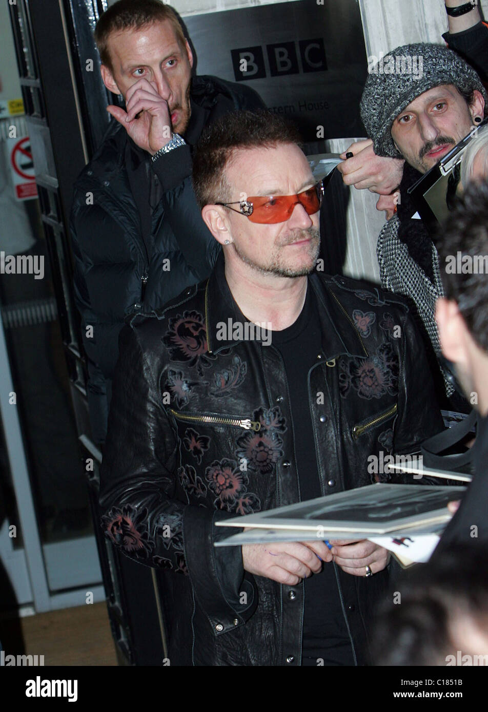 Bono of U2 arriving at the BBC Radio 2 studios London, England - 27.02. ...