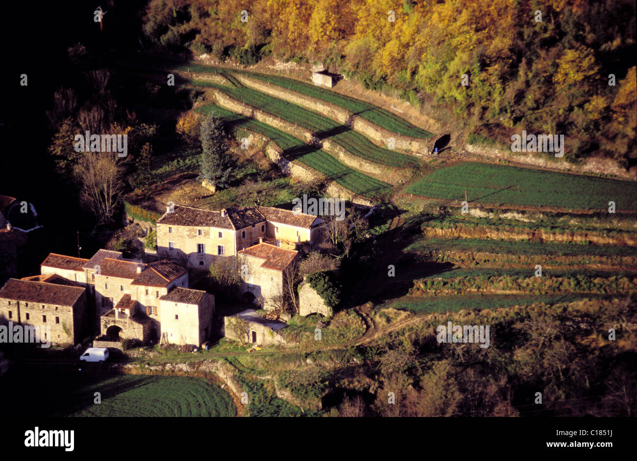 France, Gard, Cevennes national park, listed as Biosphere Reserve by ...