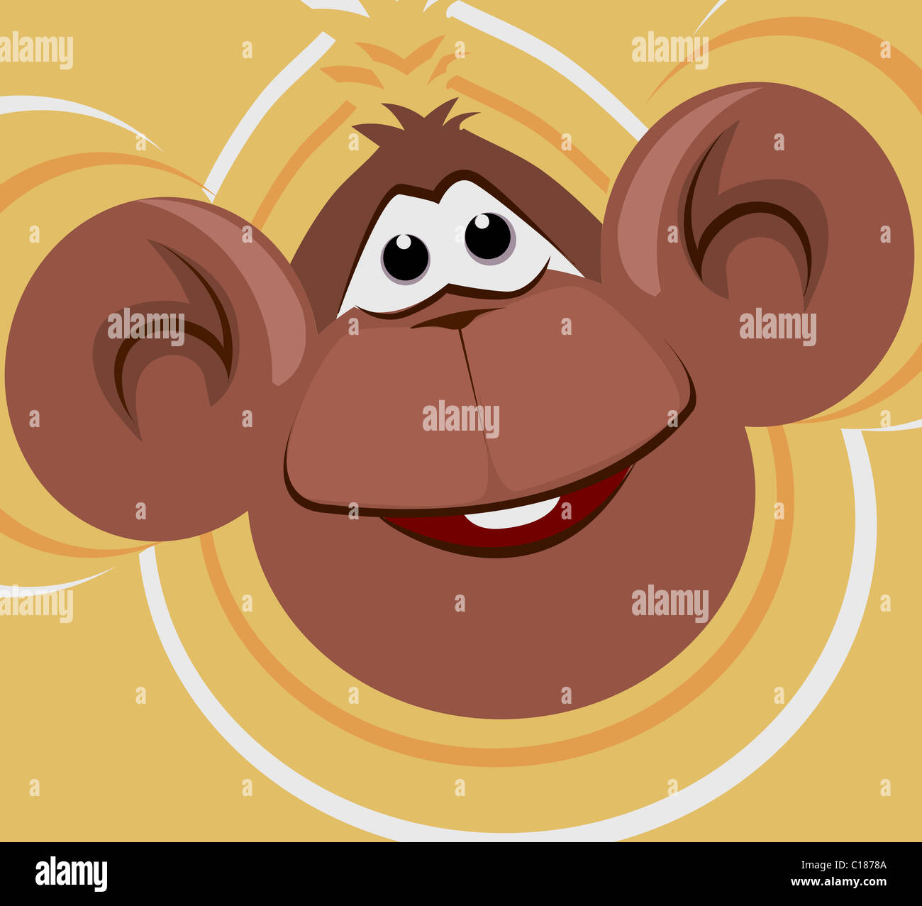 Laughing Cartoon Monkey