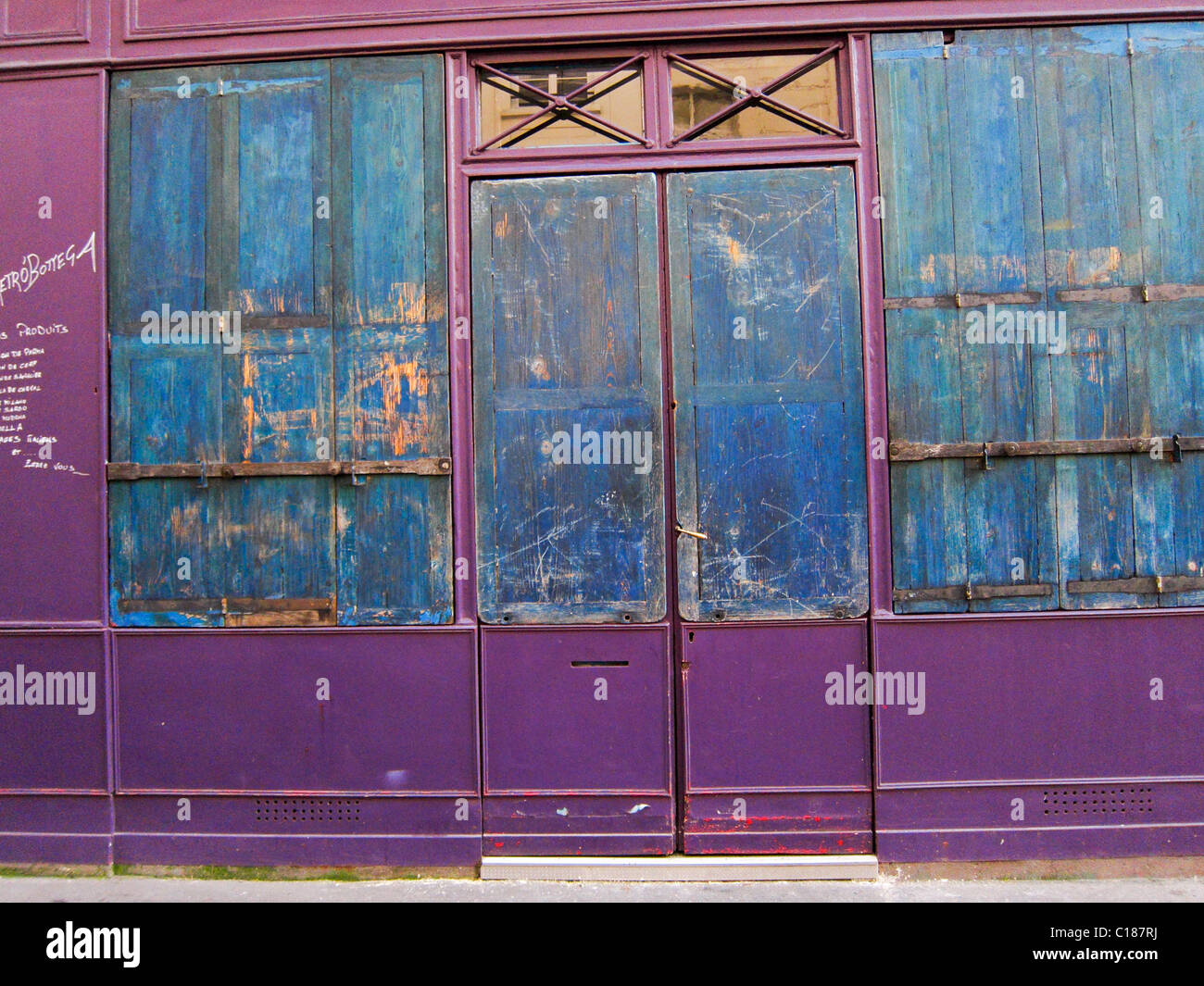 Old Shop Painted Wood Shutters High Resolution Stock Photography and ...