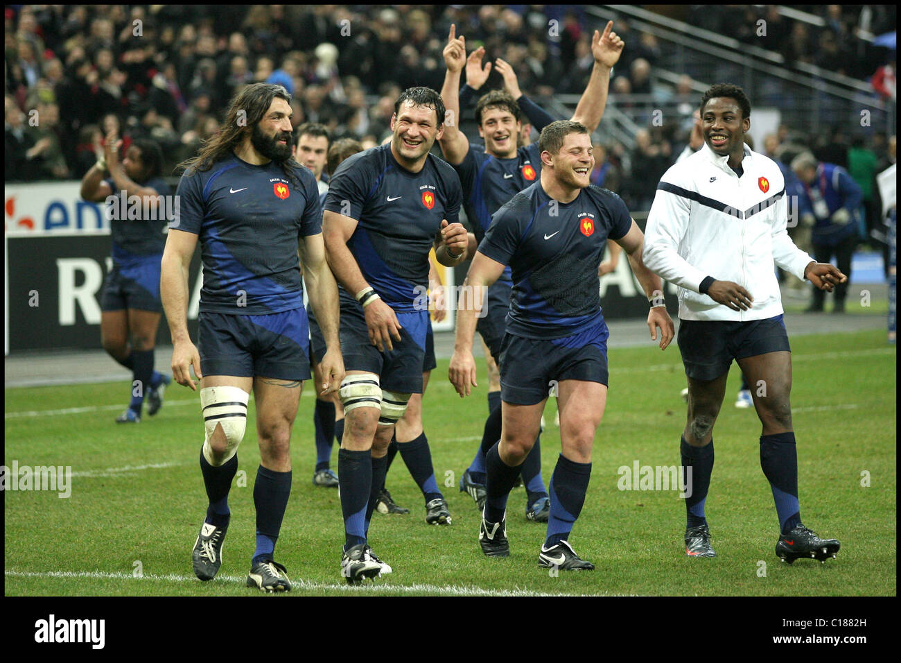 French rugby team The 6 Nations Tournament - France vs. Wales at the ...